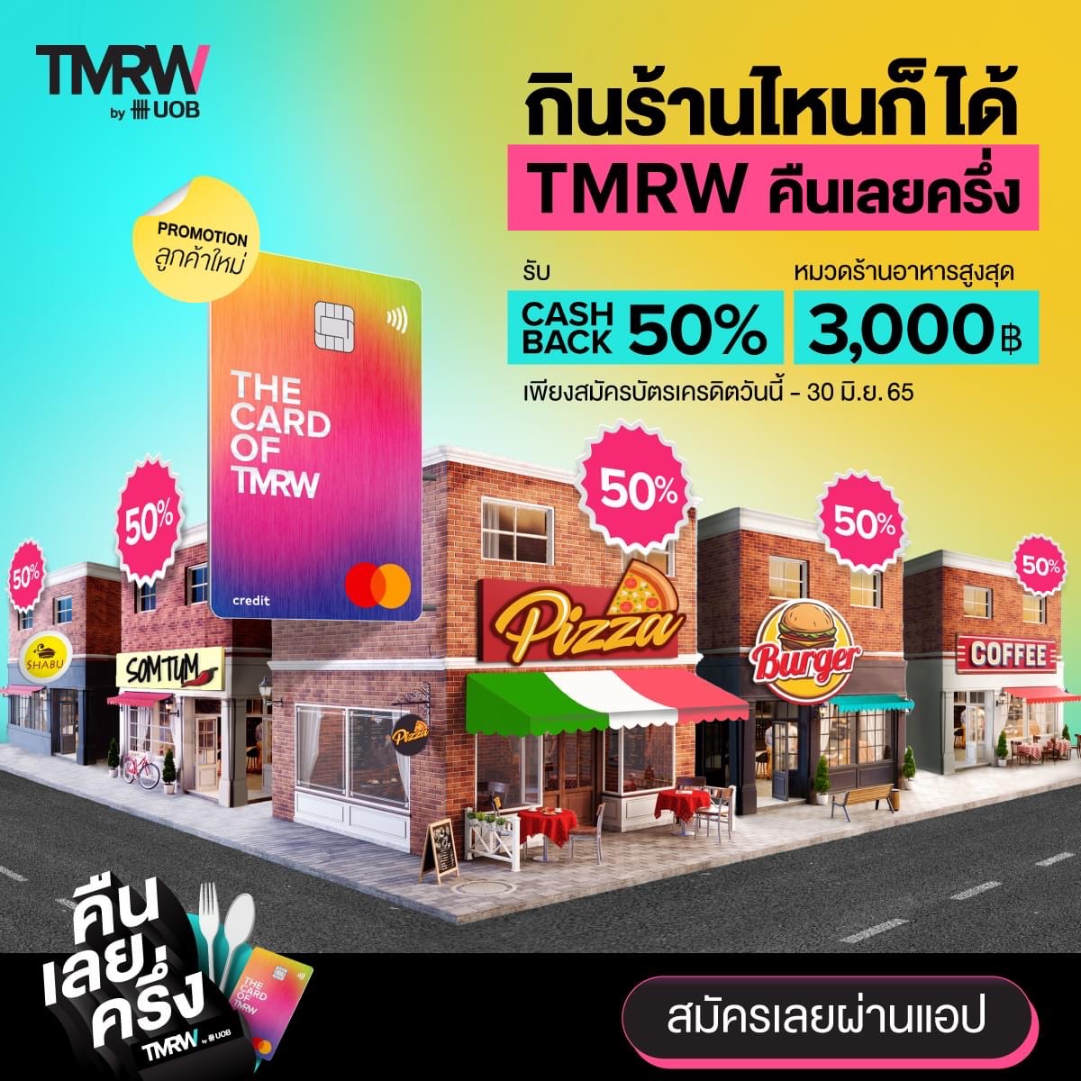 TMRW Credit Card: คืนเลยครึ่ง